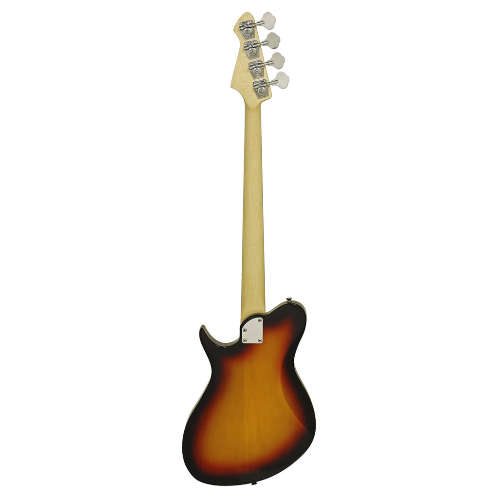 Aria JET-B 4-String Electric Bass Guitar – 3-Tone Sunburst – Sweetheart ...
