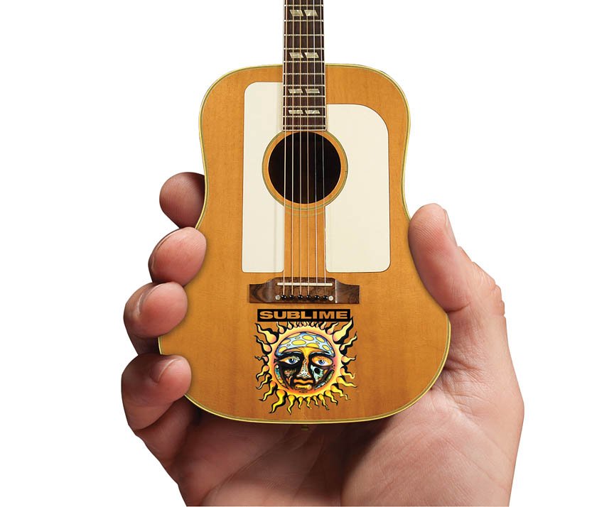 Iconic Concepts Sublime Acoustic Guitar Miniature Replica with Sun Fac ...