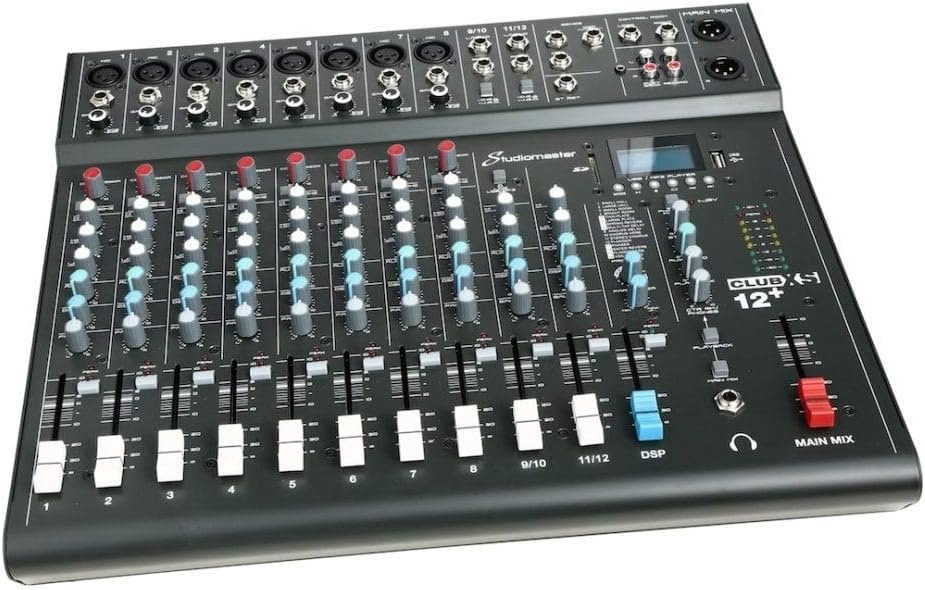 Studiomaster CLUB XS 12 Compact Mixing Console with USB, Bluetooth, DS ...