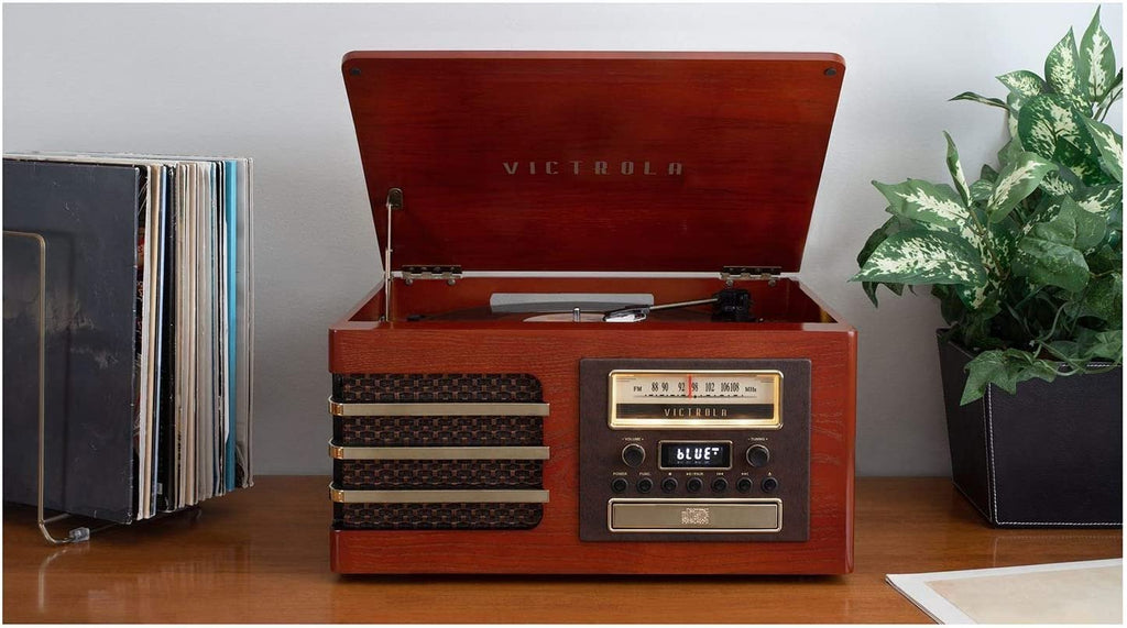 Victrola 7-in-1 Turntable w/ Bluetooth® / CD / Radio / Aux - Ellington ...