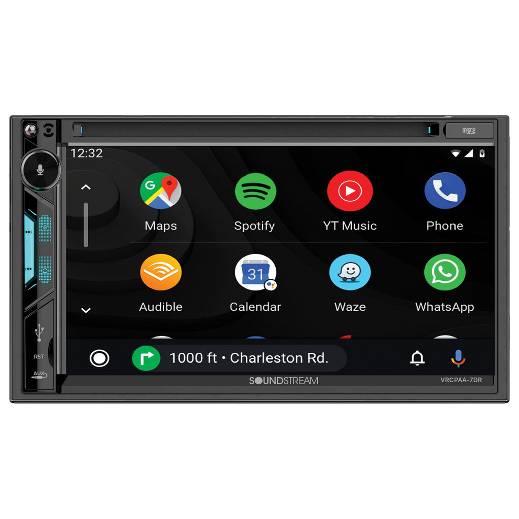 Soundstream VRCPAA-7DR 7-In. Double-DIN DVD Head Unit w/ Bluetooth ...