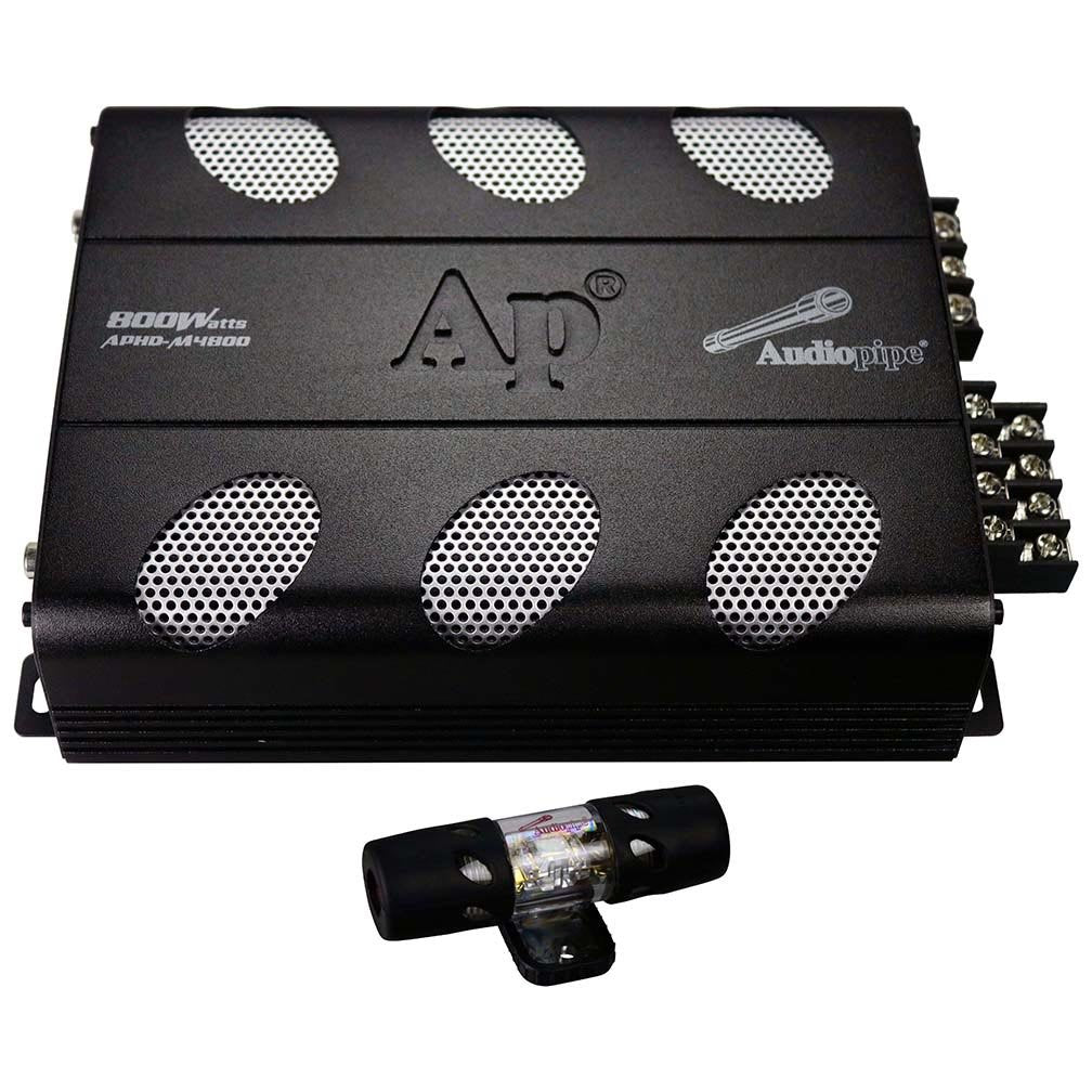 Audiopipe 800 Watts Class D 4 Channel Car Audio Amplifier - APHD-M4800 ...
