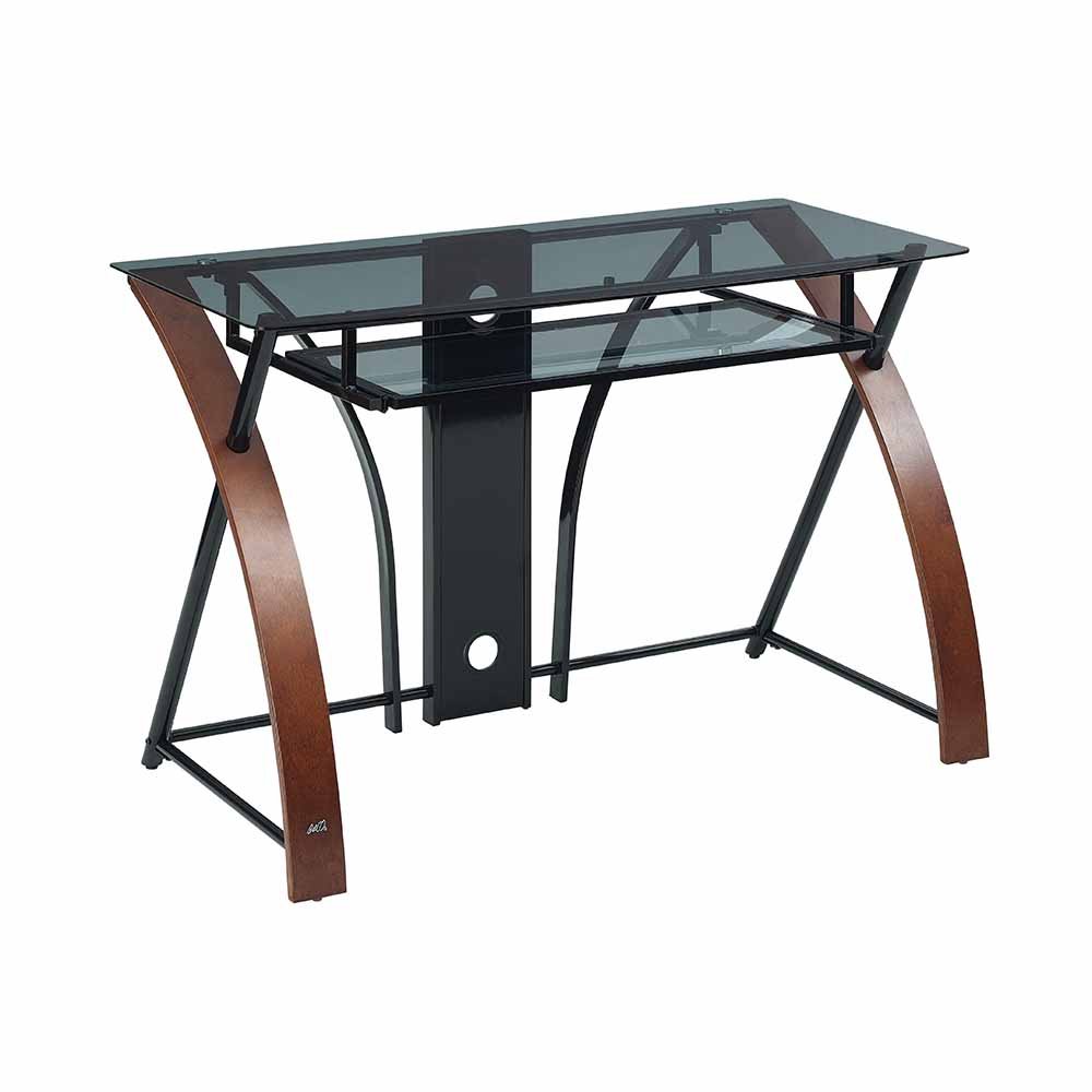 Bello Vibrant Espresso Computer Desk with Curved Wood Sides - CD8841 ...