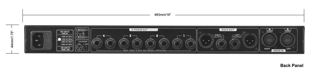 Phonic 4-Channel Headphone Amplifier - A6300 - New Old Stock ...