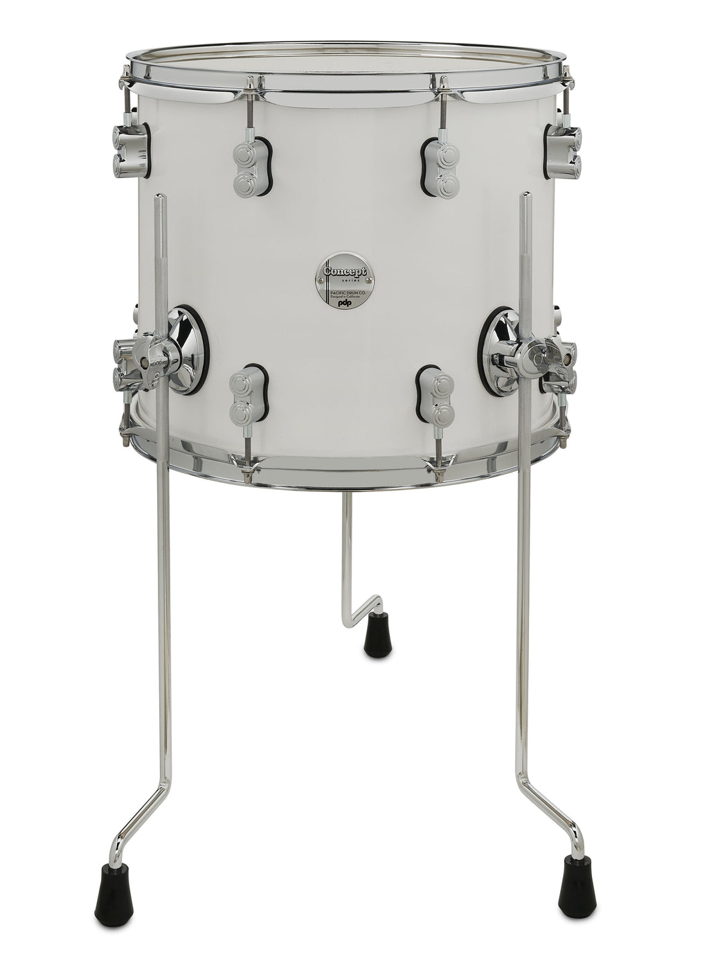 PDP Concept Maple 12x14 Floor Tom - Pearlescent White Lacquer w/ Chrom ...